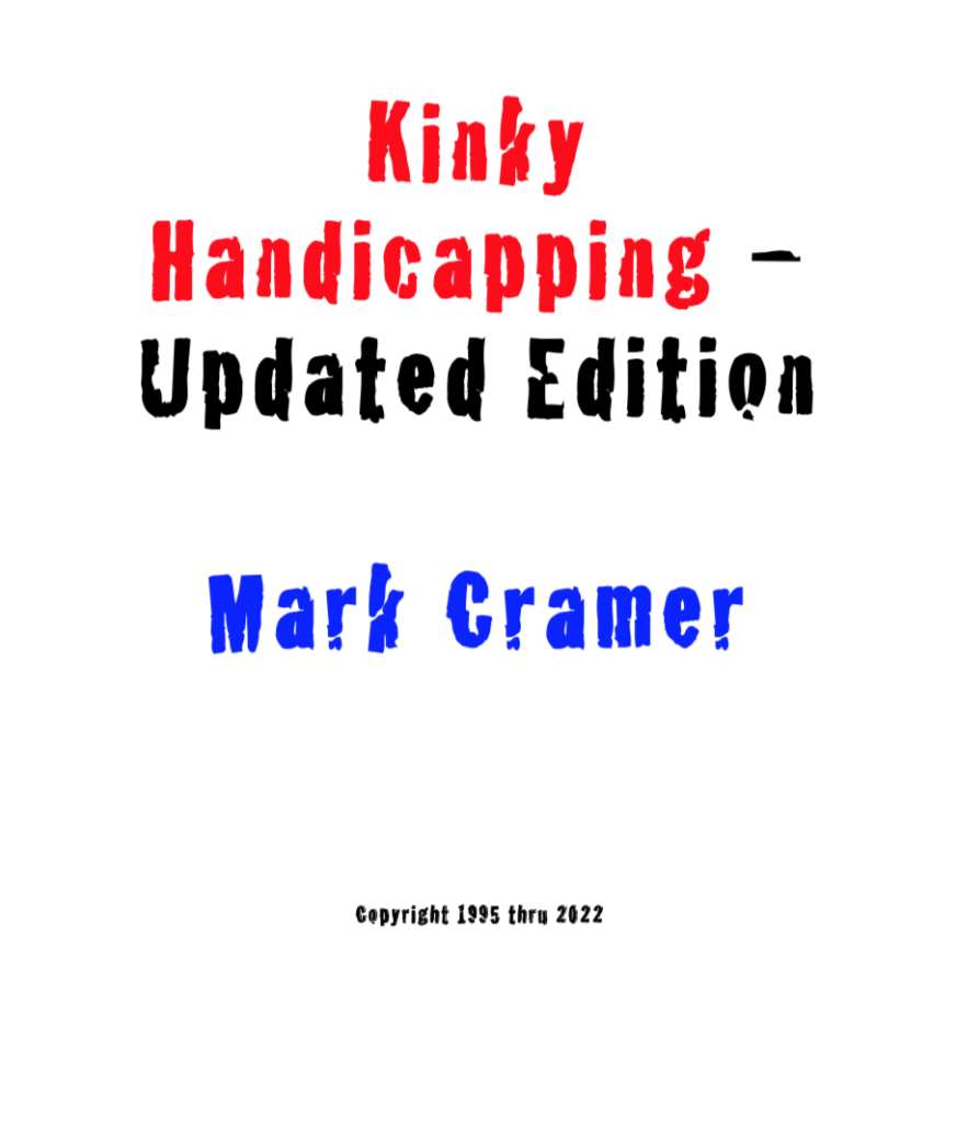 KINKY HANDICAPPING!!! The #1 best-selling handicapping book ever ...