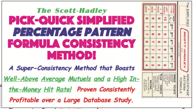 The Scott-Hadley PICK QUICK Simplified Percentage Pattern Formula ...